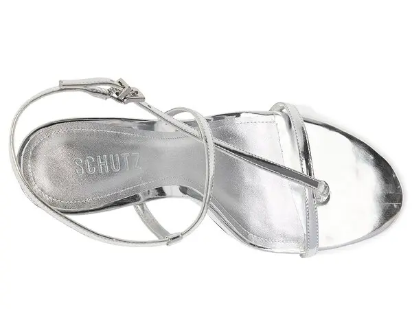 Schutz Azure Stiletto Sandals - Silver