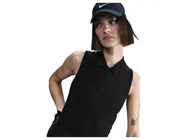 Nike Victory Dri-fit Sleeveless Polo - Black