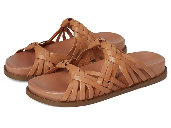 Schutz Strappy Woven Leather Sandals