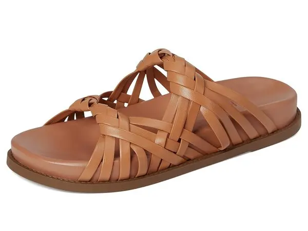 Schutz Strappy Woven Leather Sandals