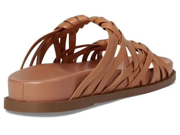 Schutz Strappy Woven Leather Sandals
