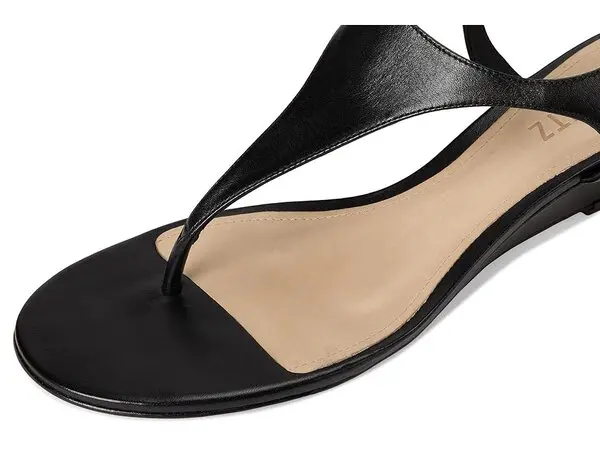 Schutz Lys Wedge Sandals With Chain Ankle Detailing - Black