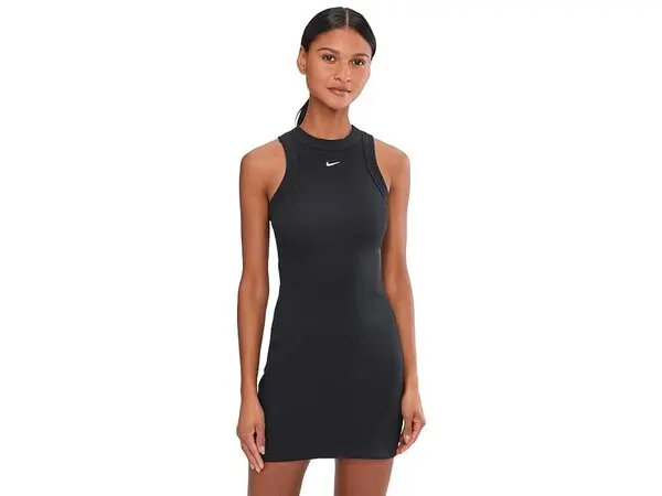 Nike Chill Knit Rib Tank Dress - Black/sail