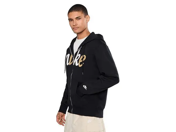 Nike Club Full-zip Fleece Hoodie - Black