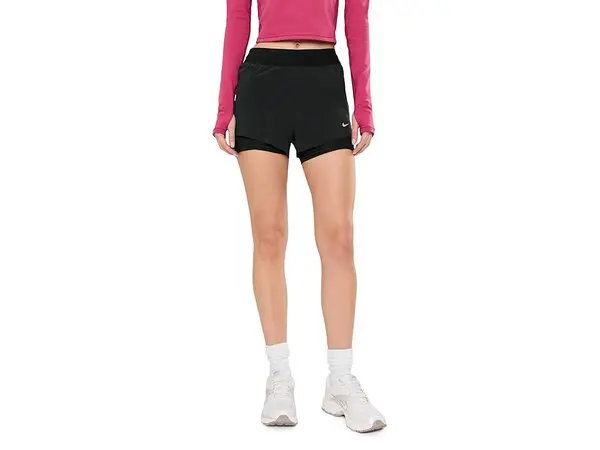 Nike Swift Dri-fit Mid-rise 2-in-1 Running Shorts - Black