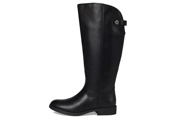 FRYE AND CO. Tall Wide Calf Boots With Metal Logo Button - Black