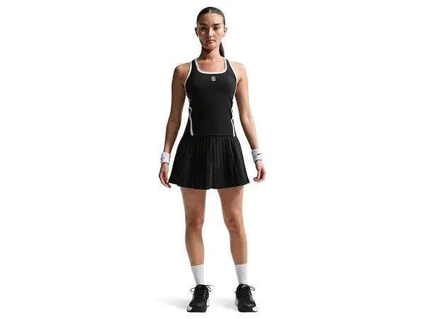 Nike Victory Dri-fit High-waisted Pleated Tennis Skirt - Black