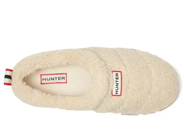 Hunter Madisons Faux Fur Flat Mules - Beige