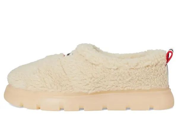 Hunter Madisons Faux Fur Flat Mules - Beige