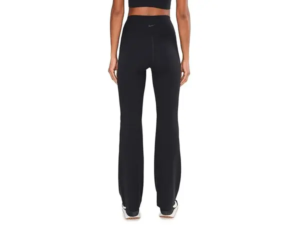 Nike Zenvy Gentle-support High-waisted Flared Leggings Workout Tattoo/white - Black
