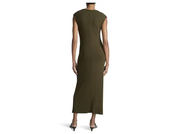 Vince Cap Sleeve Draped Cowl Neck Dress