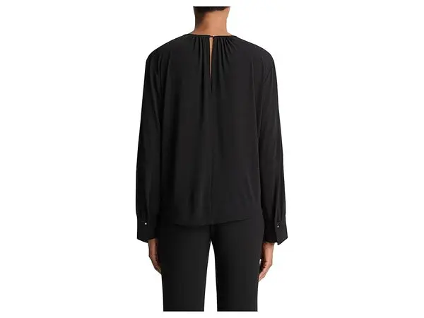 Vince Soft Gathered Blouse - Black