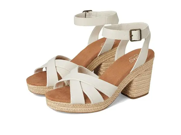 Toms Majorca Strappy Block Heel Sandals - Beige