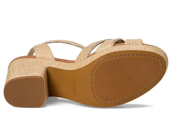 Toms Majorca Strappy Block Heel Sandals - Beige