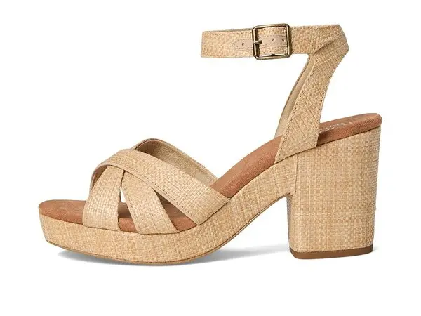 Toms Majorca Strappy Block Heel Sandals - Beige