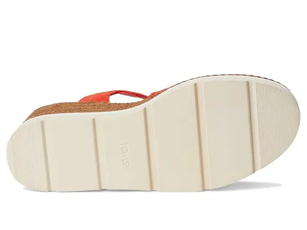 Toms Darya Platform Wedge Sandals With Rope-wrapped Midsole And Buckled Ankle Strap