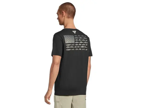 Columbia Pfg Fish Flag Ii Short Sleeve T Shirt /graphite Gradient - Black