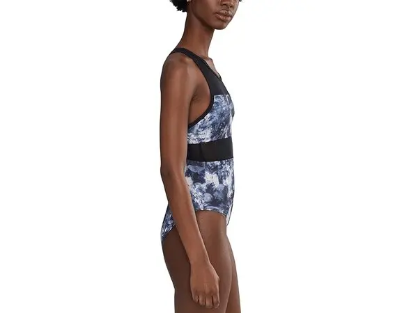 Nike Frozen Floral V-back One Piece Swimsuit - Black