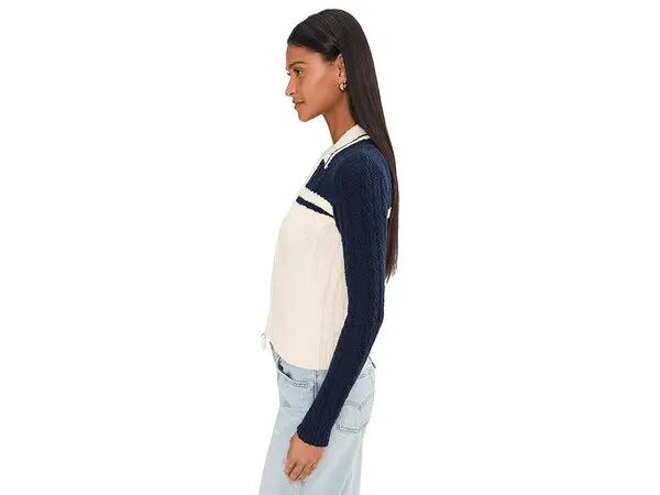 Madewell Colorblock Zip Cotton Boucle Cardigan