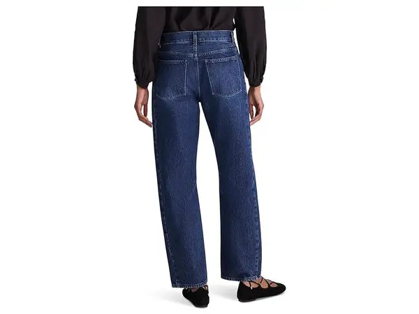 Madewell Pieced Barrel Jeans In Mckinney Wash - Navy