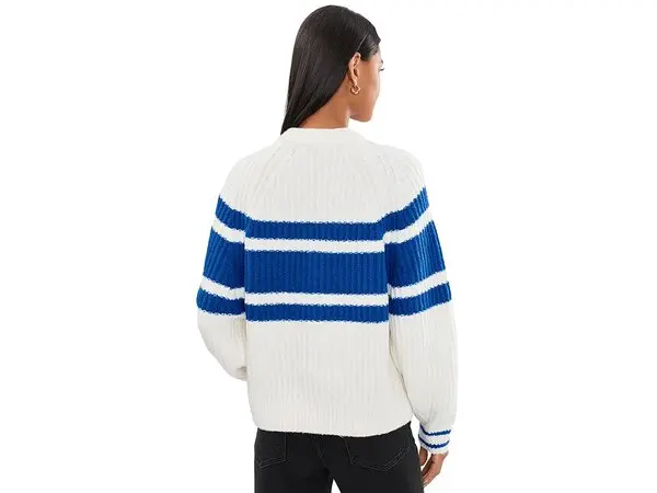 Madewell Stripe Apres Stevie Cozy Cotton Pullover Sweater