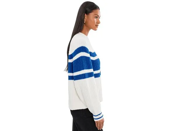 Madewell Stripe Apres Stevie Cozy Cotton Pullover Sweater