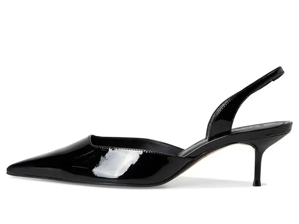 Schutz Paola Mid Slingback Stiletto Heel - Black