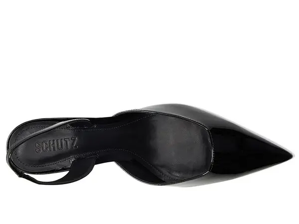 Schutz Paola Mid Slingback Stiletto Heel - Black
