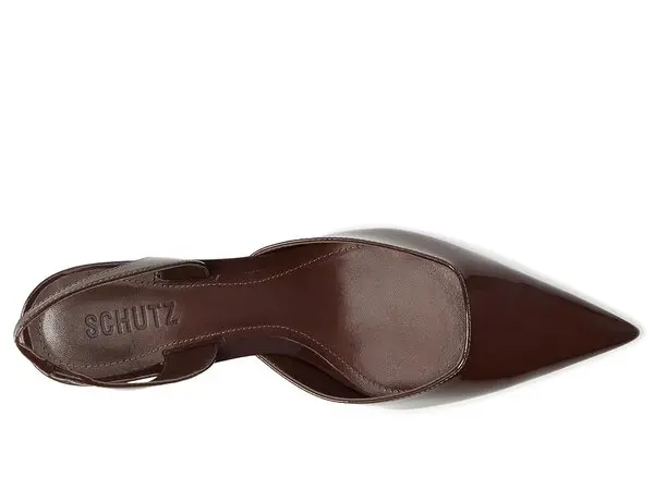 Schutz Paola Mid Slingback Stiletto Heel - Brown