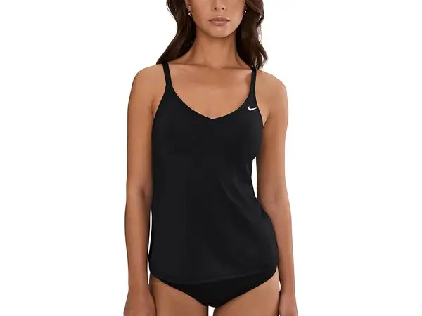 Nike Essential V-neck Tankini Swimwear - Black
