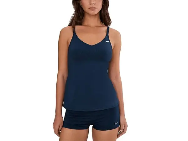Nike Essential V-neck Tankini Swimwear - Navy