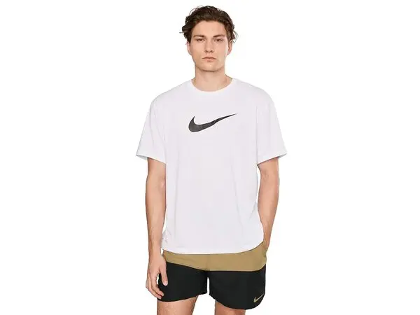 Nike Dri-fit Uv Short Sleeve Top - White