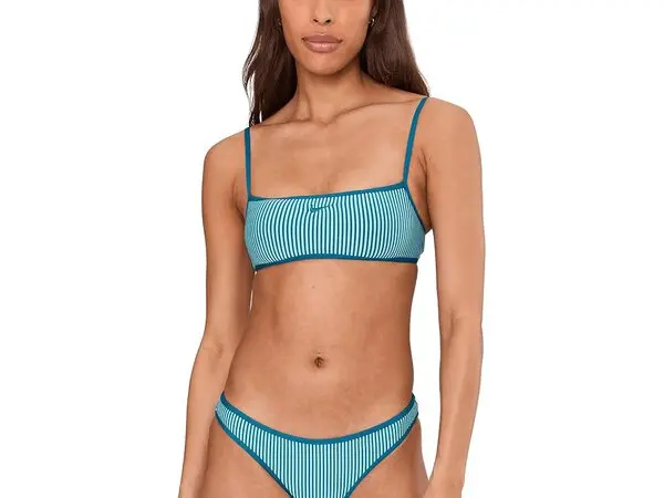 Nike Ripple Texture Bralette Bikini Top - Bleached Turquoise