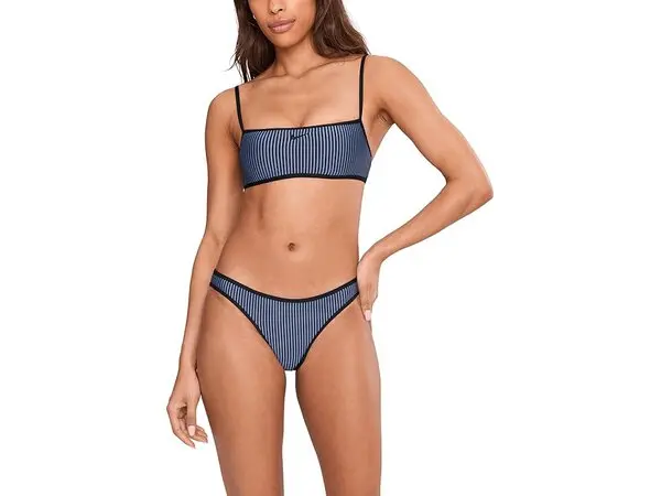 Nike Ripple Texture Bralette Bikini Top - Gray