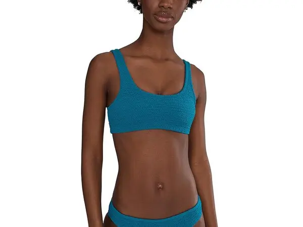Nike Shoreline Pucker Bralette Bikini Top - Blue