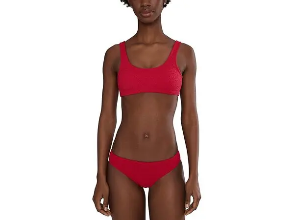 Nike Shoreline Pucker Bralette Bikini Top - Red