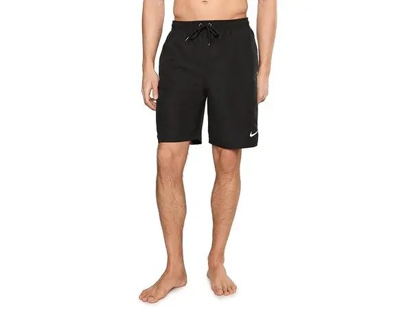 Nike Breaker Logo Tape 9" Volley Swim Trunks - Black