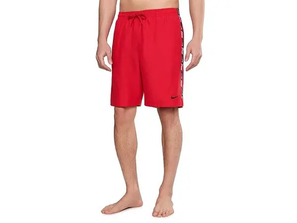 Nike Breaker Logo Tape 9" Volley Swim Trunks - Red