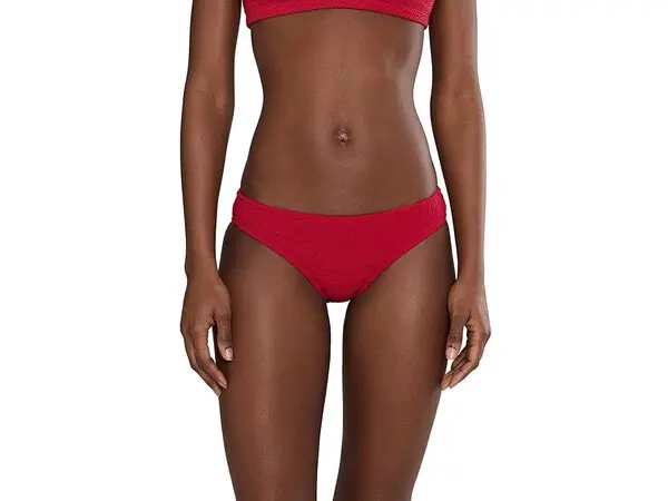 Nike Shoreline Pucker Hipster Bikini Bottom - Red