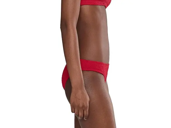 Nike Shoreline Pucker Hipster Bikini Bottom - Red