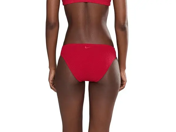 Nike Shoreline Pucker Hipster Bikini Bottom - Red