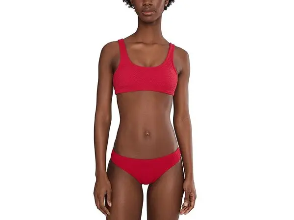 Nike Shoreline Pucker Hipster Bikini Bottom - Red