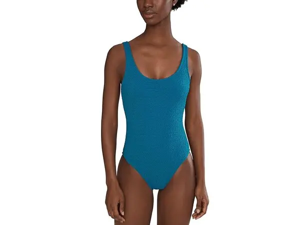 Nike Shoreline Pucker Scoop Neck One Piece - Blue