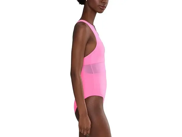 Nike Mesh V-back One Piece Swimsuit - Pink
