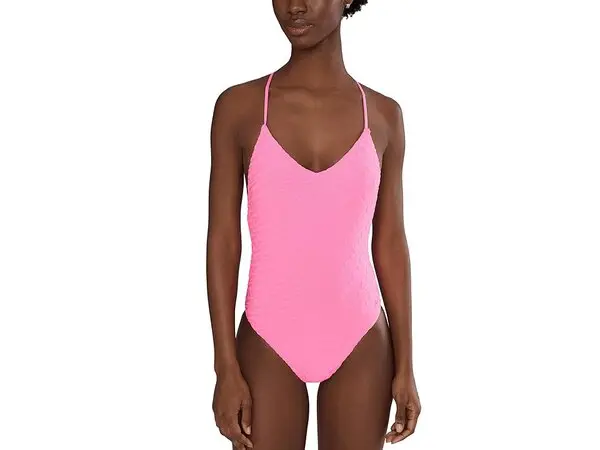 Nike Swoosh Link Terry Y-back One-piece Swimsuit - Pink