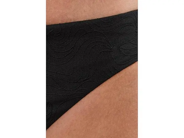 Nike Line Wave Jacquard Hipster Bikini Bottom - Black