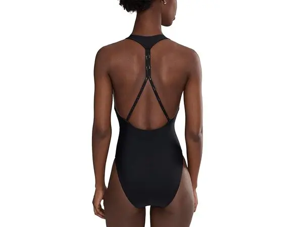 Nike Hydralock Luxe V-neck One Piece Swimsuit - Black