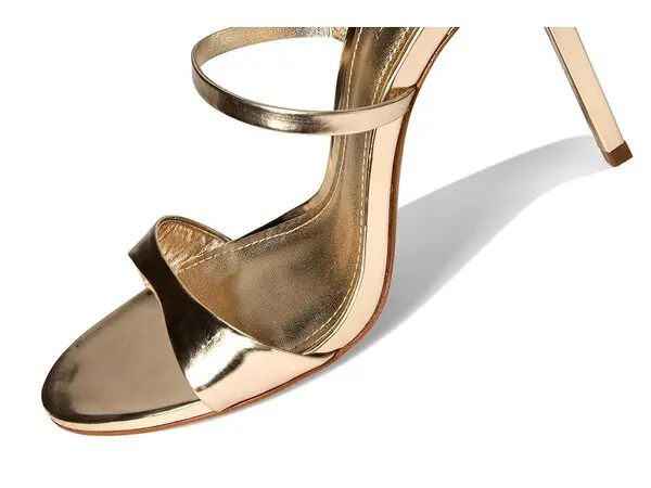Schutz Jessica Mule Stiletto Sandals In Metallic