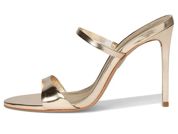 Schutz Jessica Mule Stiletto Sandals In Metallic