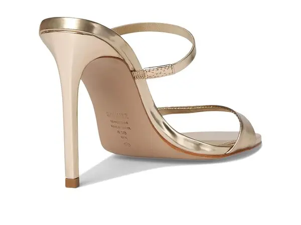 Schutz Jessica Mule Stiletto Sandals In Metallic